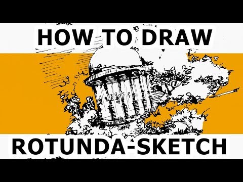 How to draw rotunda. Landscape sketching. Eduard Kichigin — Kichigin Eduard