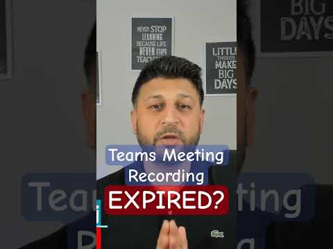 Retrieve Expired MS Teams Meeting Recording #msteams #teamsmeeting #teams #meeting #recording
