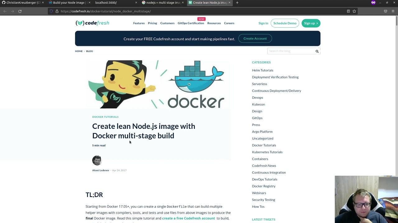 Create Docker Containers for GoLang, NodeJS and Python - Part 2: NodeJS