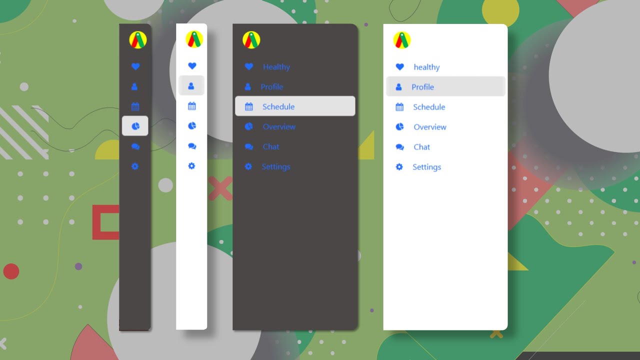 Responsive Sidebar Menu using Bootstrap studio Front-End Developer  Drag and drop UI