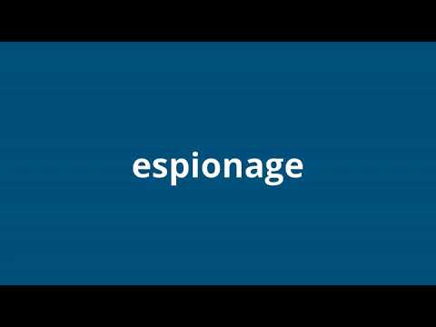 what is the meaning of espionage