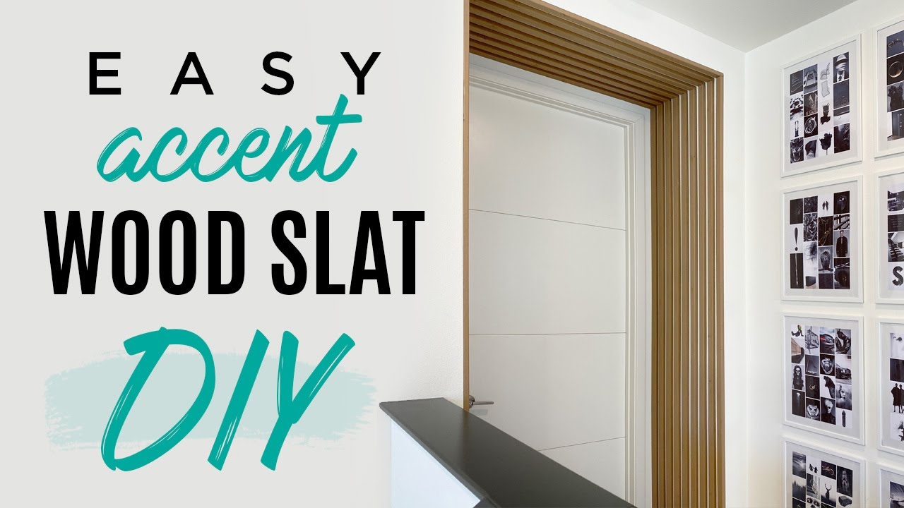 Easy accent wood slat wall DIY