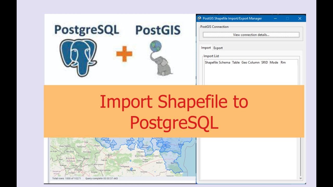 How to Import Shapefiles into PostgreSQL database via PostGIS bundle