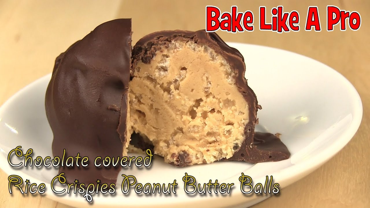 Chocolate Covered Rice Krispies Peanut Butter Balls