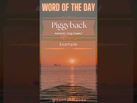Word of the day - Piggyback | #shorts #english #vocabulary