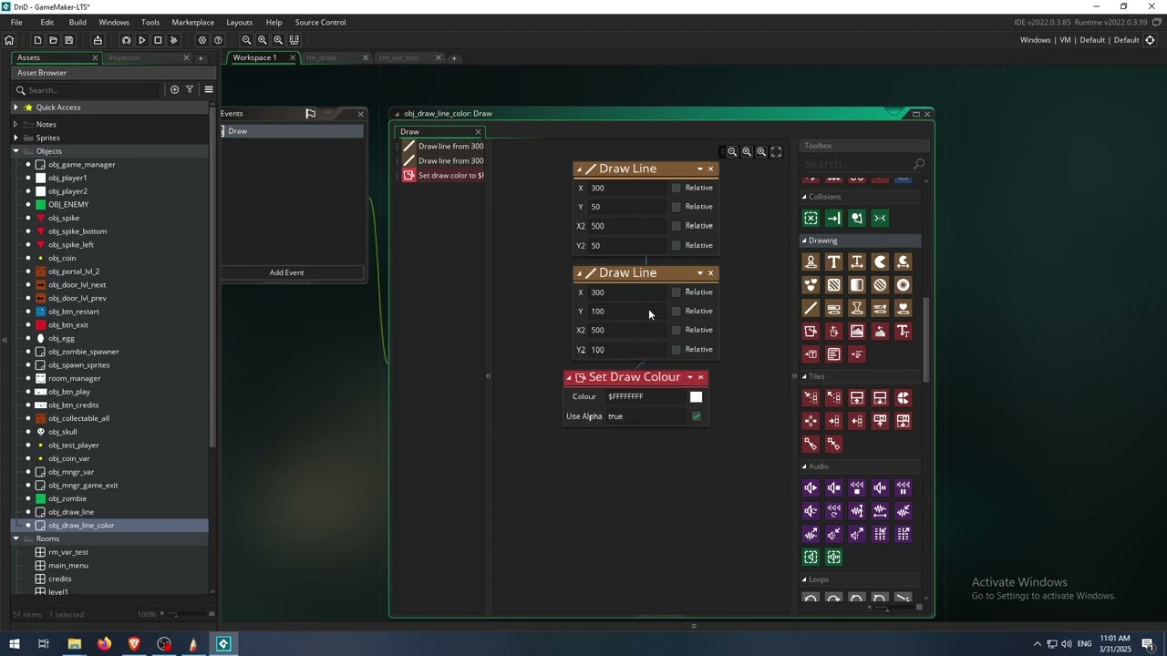 Set Draw Colour - GameMaker GML Visual