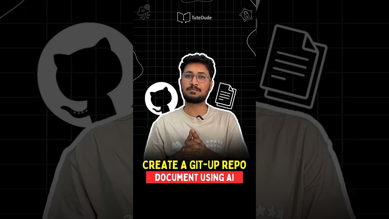 Create a github repo document by AI #shorts #coding #tutedude #ai