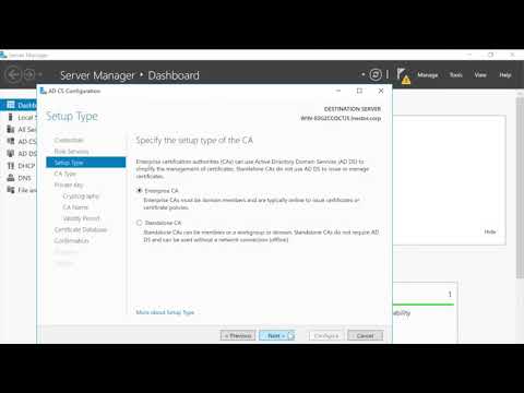 2: Post install AD CS Configuration