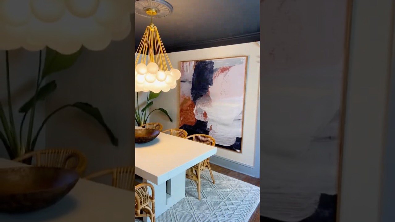 DIY OVERSIZED WALL ART from a Shower Curtain!!