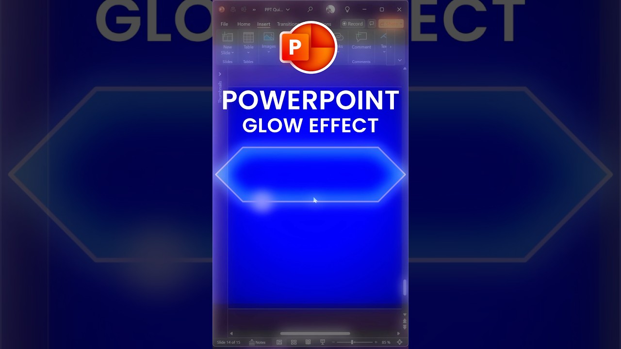 EASY PowerPoint Glow Effect 💎 #powerpoint #animation #tutorial
