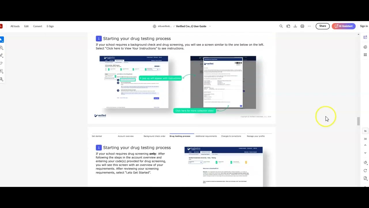 Student Instructions Submitting Documents in Verified Credentials