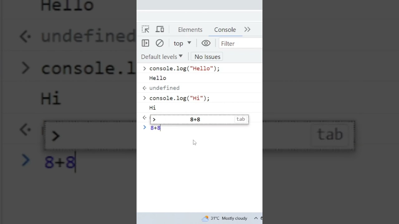 undefined in console #shorts #short