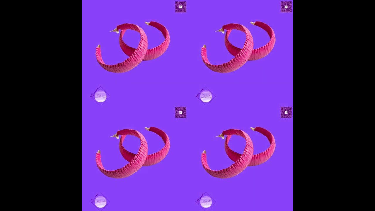 Pink Raffia Wrapped Hoop Earrings