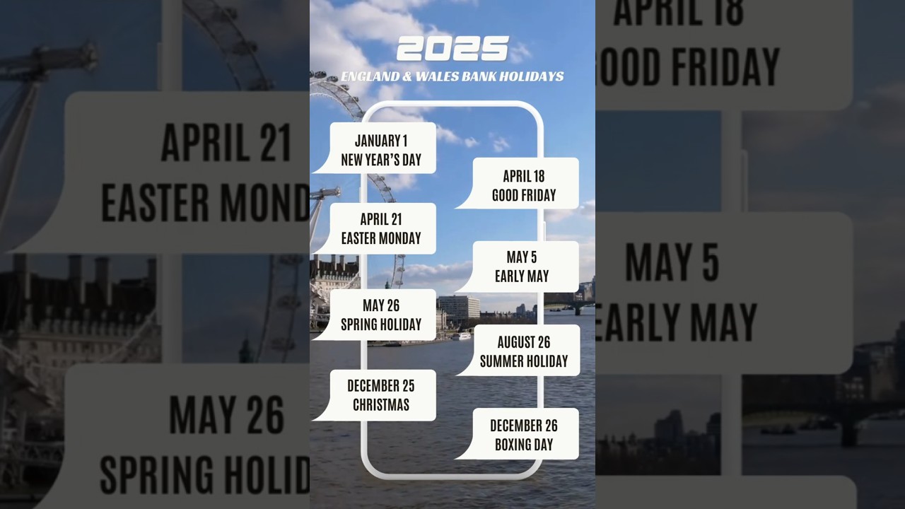 2025 UK Bank Holidays #uk #uknews