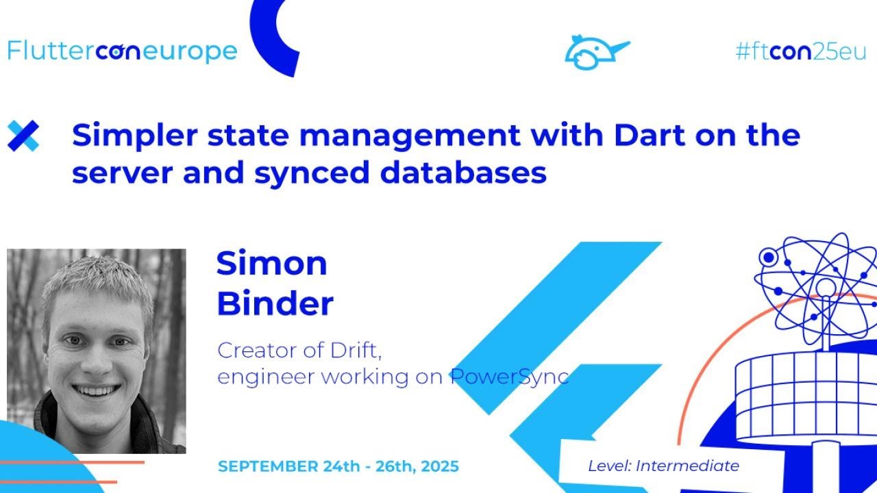 Simpler state management with Dart on the server and synced databases - Simon | Fluttercon EU 2025