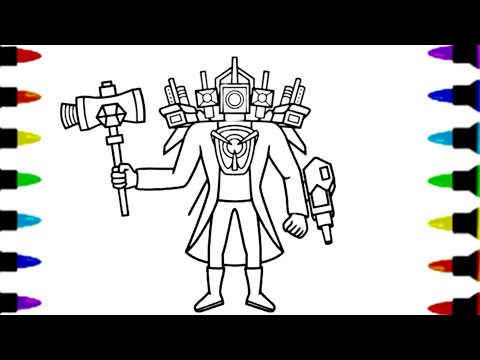 How to coloring page Upgrade Titan Cameraman from skibidi toilet