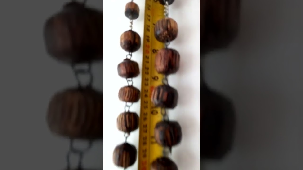 Rosario de madera tallado a mano de 1.40 cm