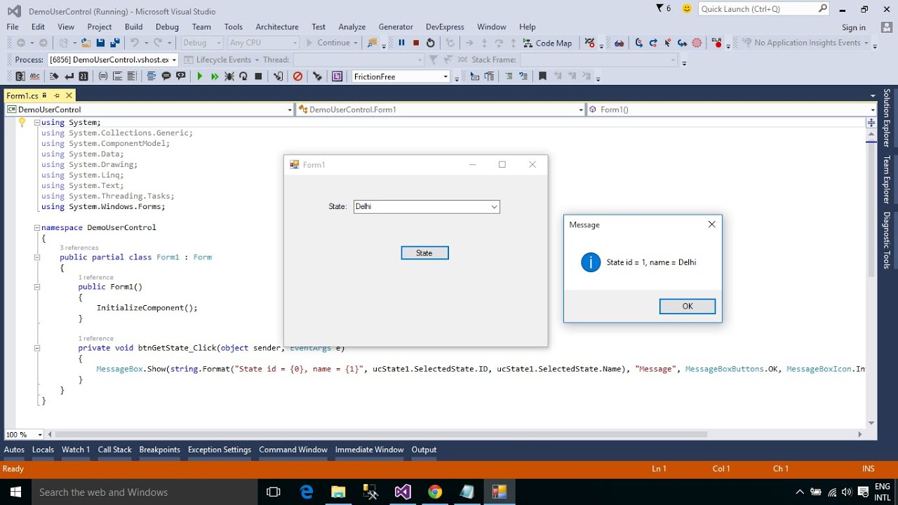 C# Tutorial - How to Create and use User Control | FoxLearn