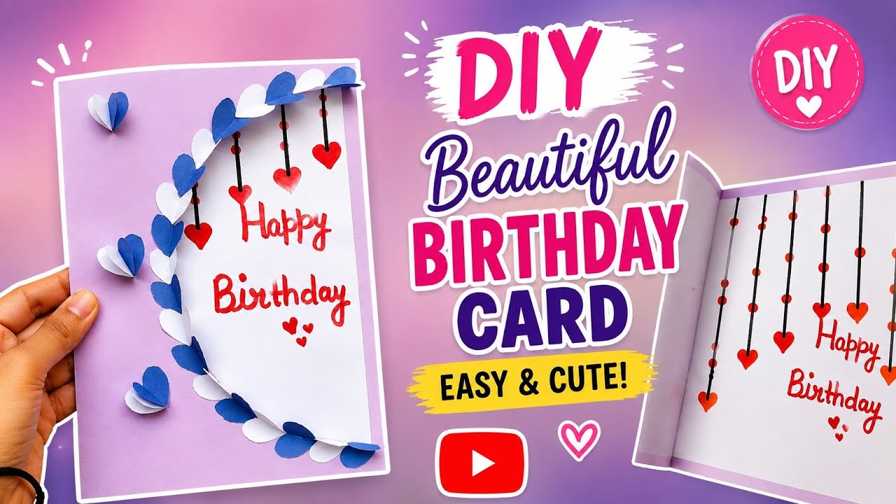 Easy Birthday Card 🎂 | DIY Handmade Birthday Card