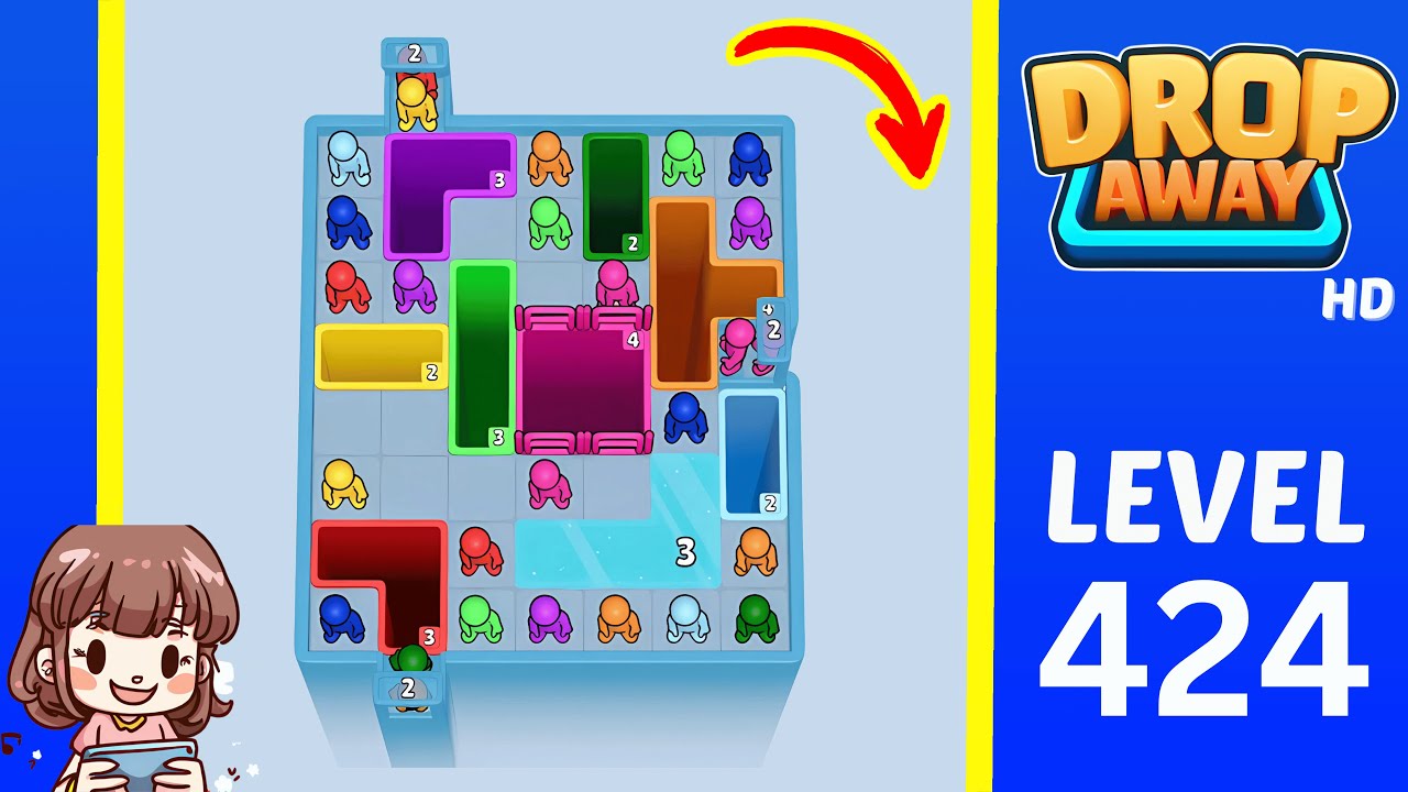 Drop Away Level 424 Solution Walkthrough