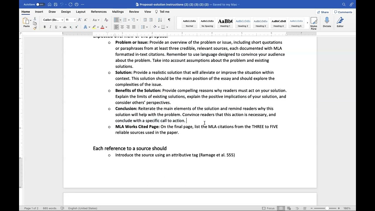 Problem Solution Proposal Instructions