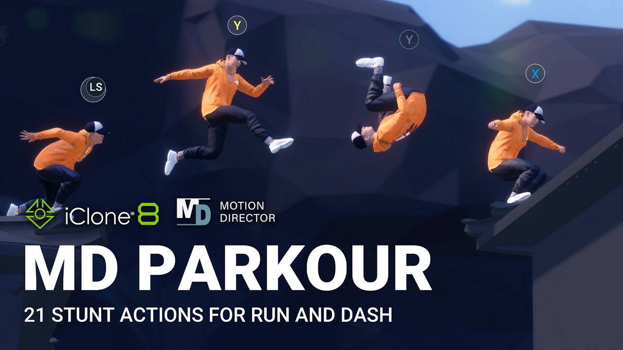 Motion Director - Parkour | 3D Animation - Dynamic Game Characters | iClone 8