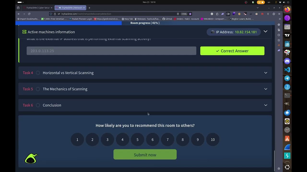 Network Discovery Detection TryHackMe WalkThrough