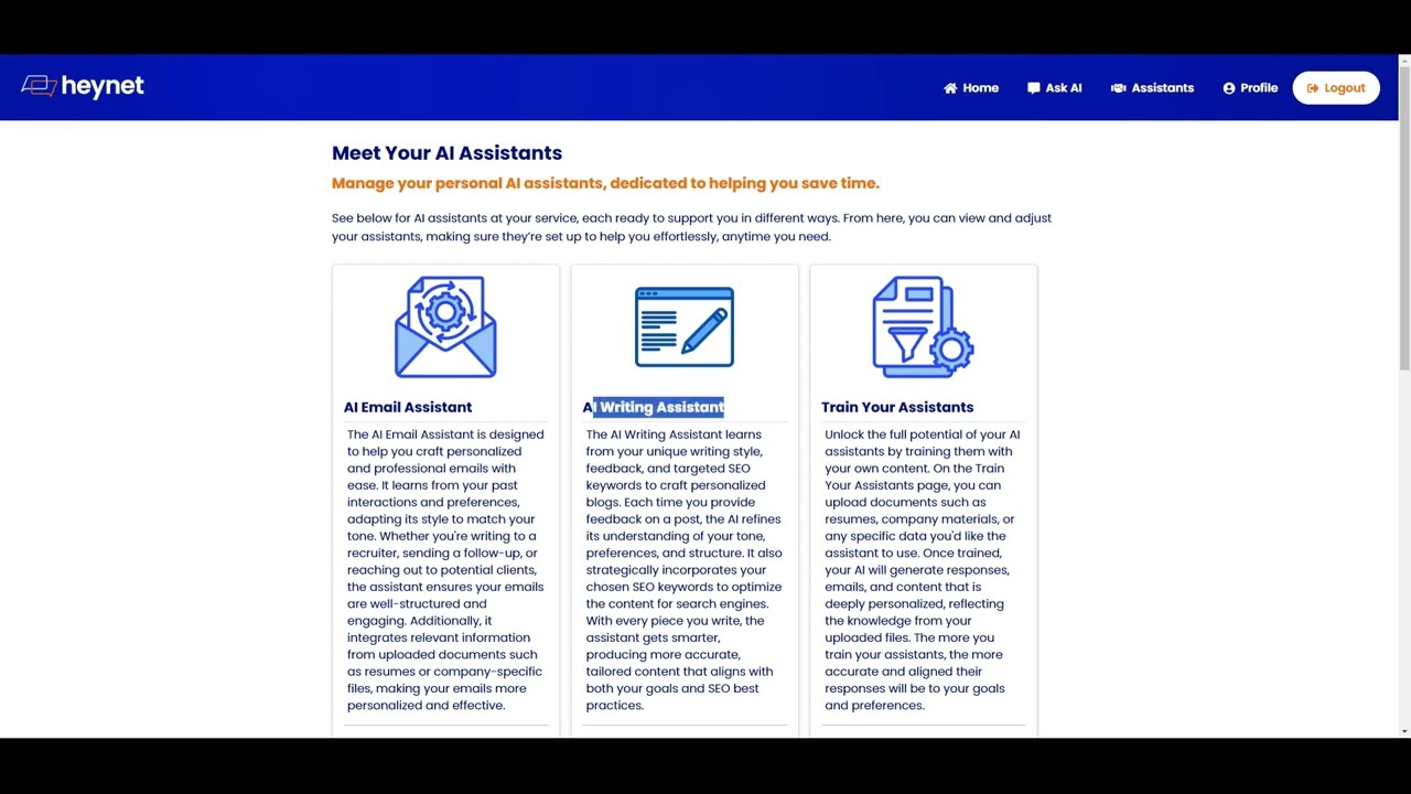 Watch the Demo: Heynet's AI Assistants at Work!