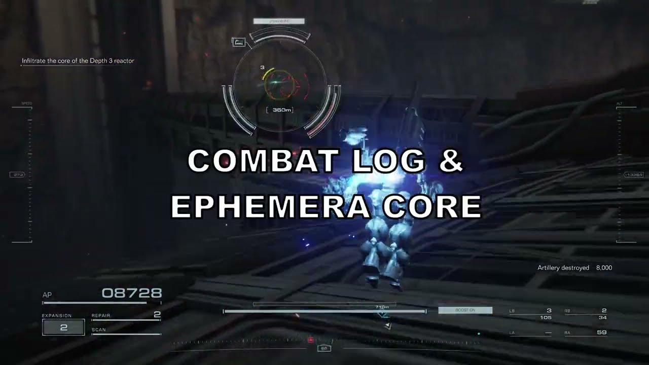 Exploration Depth 3 HIDDEN EPHEMERA CORE, OCELLUS fcs, Combat logs & Lore stuff | AC6