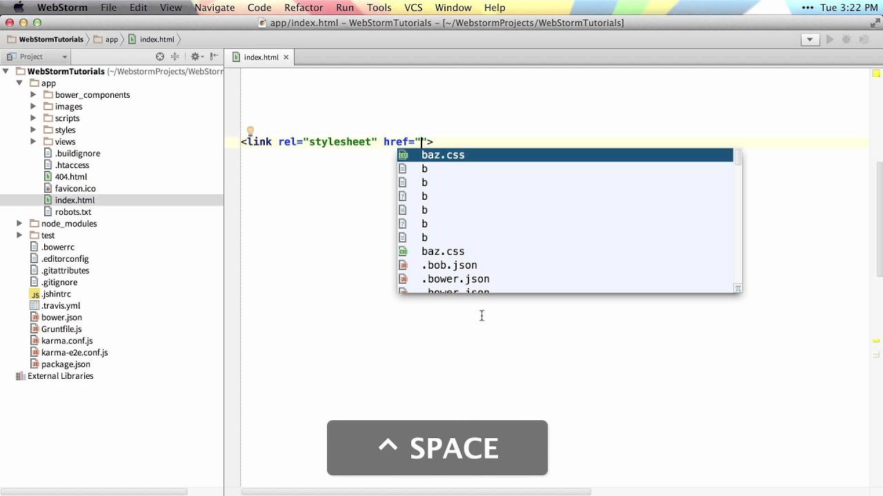 Autocompletion: Paths - WebStorm Video Tutorial