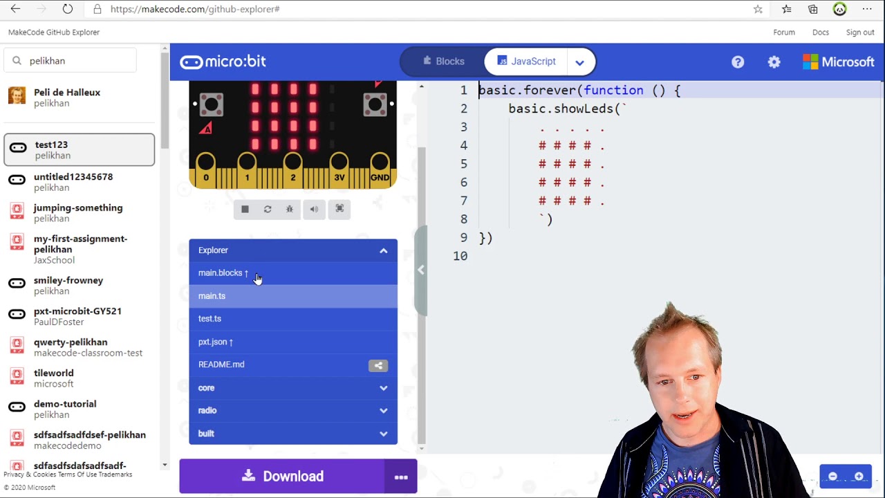 MakeCode for micro:bit - GitHub Explorer