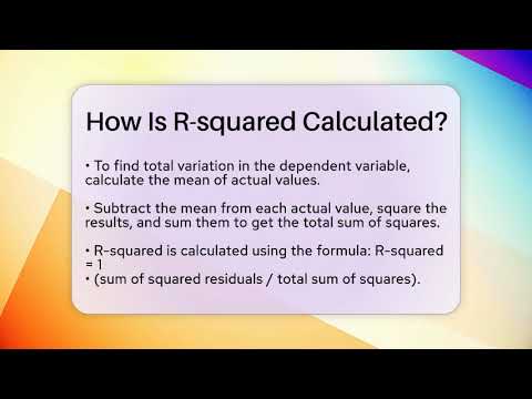 How Is R-squared Calculated? - Learn About Economics