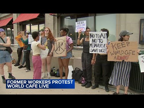 Former workers protest World Cafe Live concert venue in Philadelphia