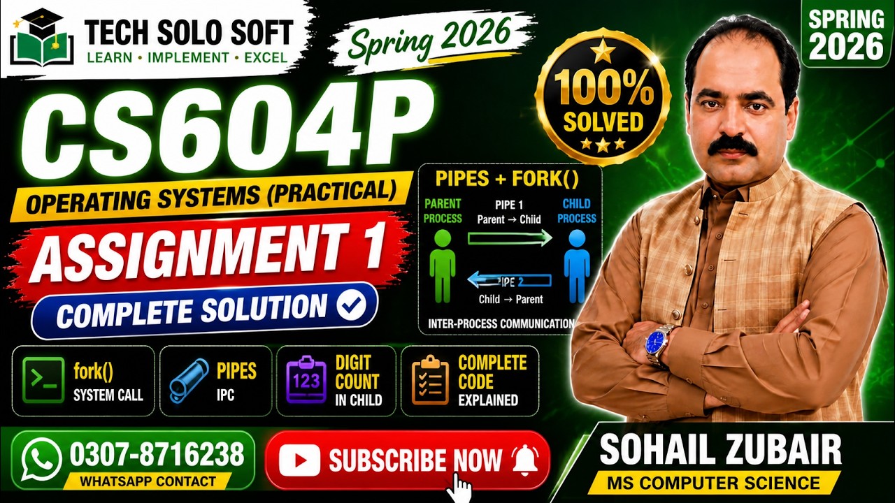 CS604P Assignment 1 Solution Spring 2026 | Operating System | cs604p assignment 1 2026 by sohail