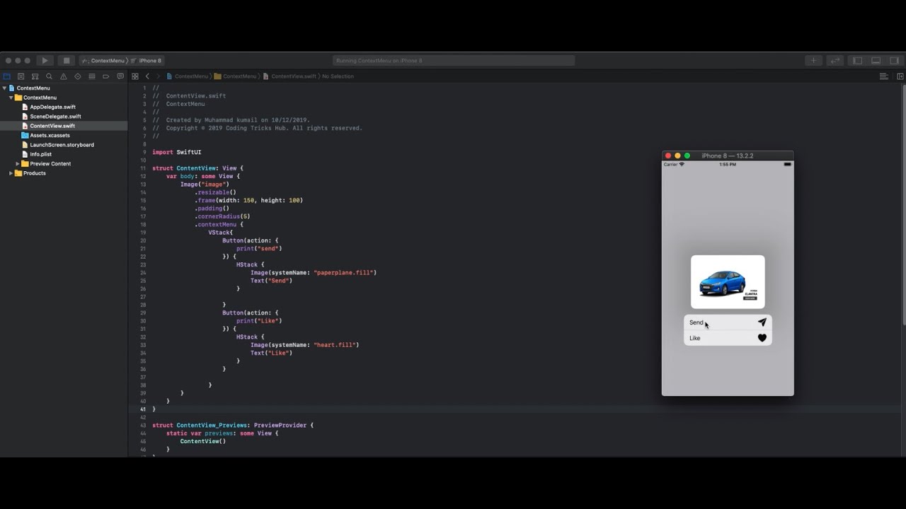 SwiftUI | Context Menu | SwiftUI Tutorial