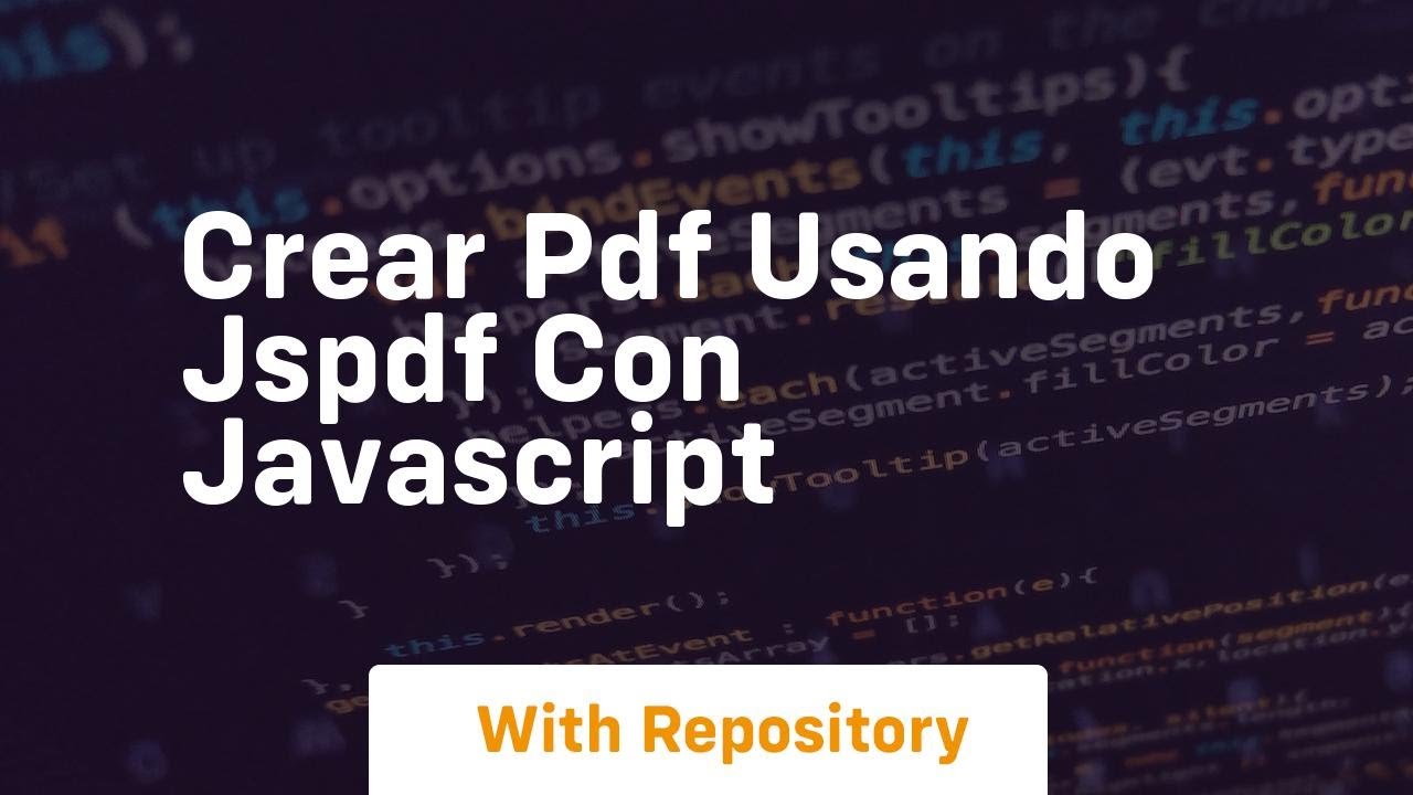 crear pdf usando jspdf con javascript