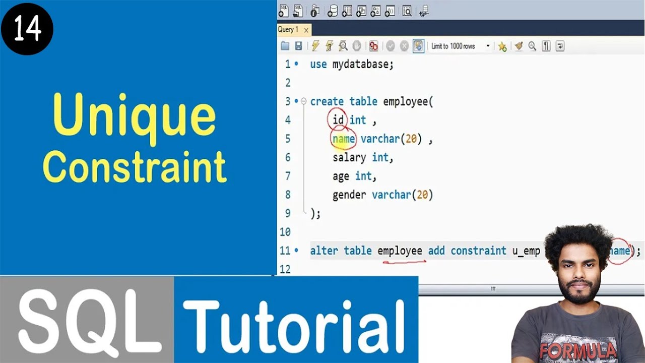 #14 Unique Constraint in SQL | SQL Tutorial