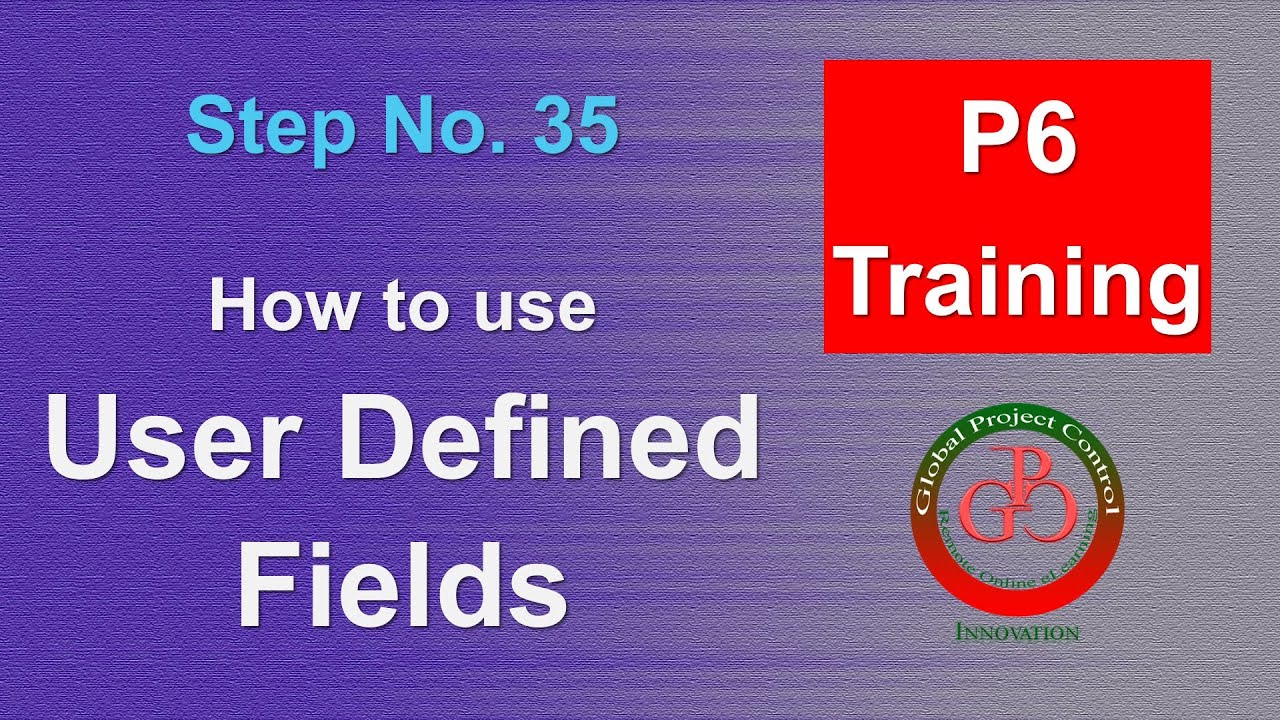 🔴 How to use User Defined Fields (UDF) in Primavera P6