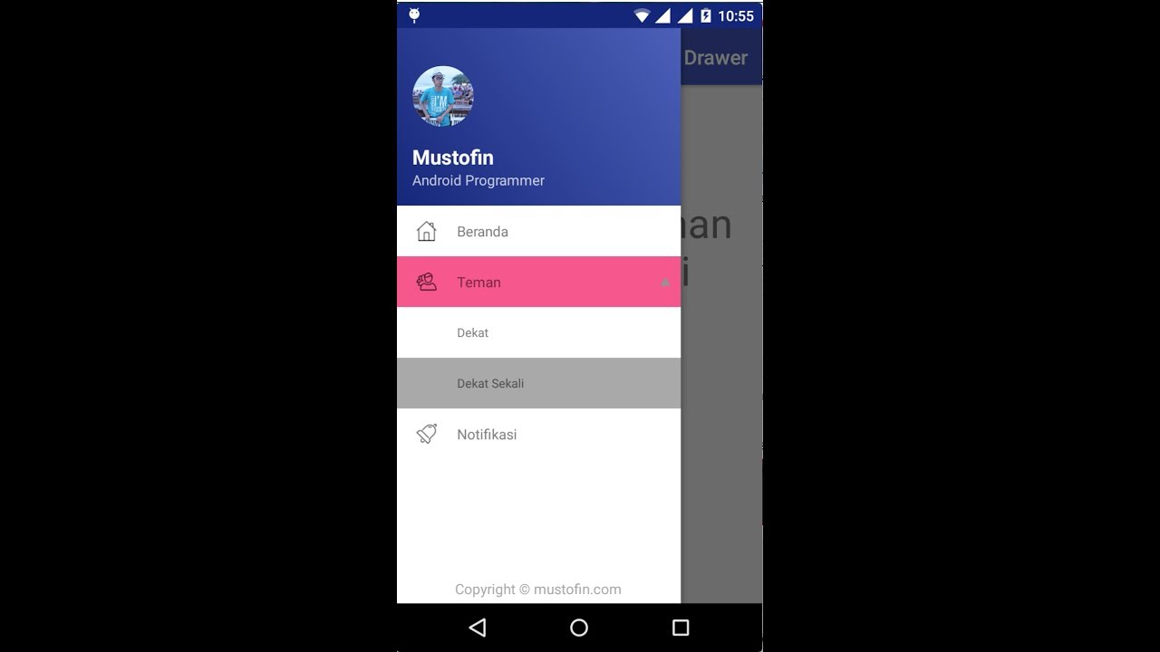 Android - Expandable Navigation Drawer