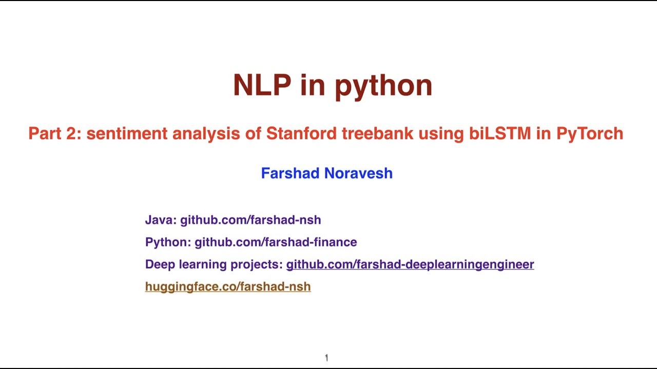 Part 2: sentiment analysis of Stanford treebank using BiLSTM in Pytorch