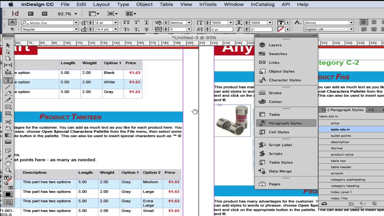 How to publish / produce / create a Parts Catalog