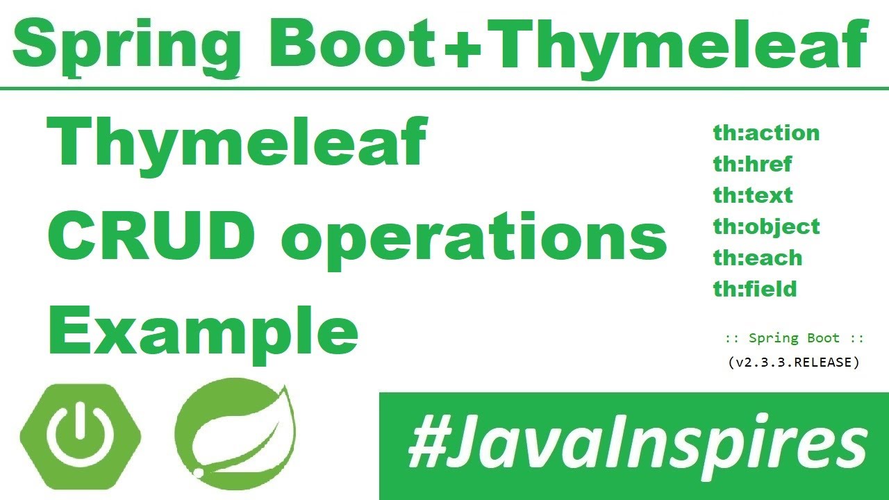 Spring Boot + Thymeleaf Datatable - CRUD Operations Example | Java Inspires