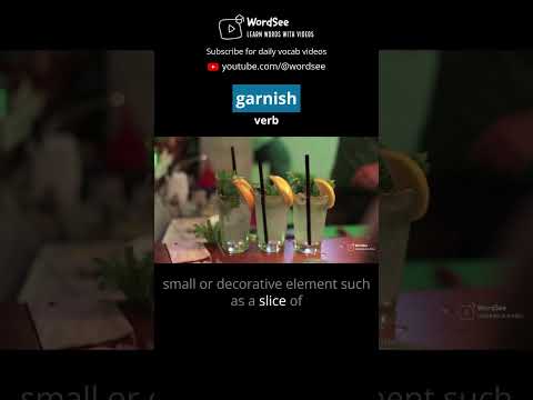 Learn the word garnish in one minute - Improve your English vocabulary