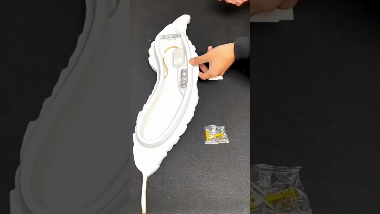 White Feather/Leaf Shape Wall Light #glowave #home #illuminator #youtube