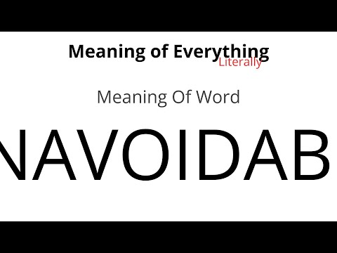 Meaning of Word - Unavoidable Meaning