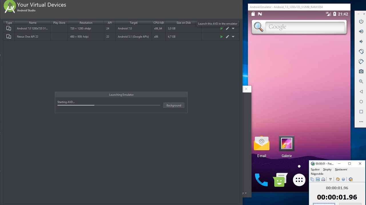 Android Studio Emulator - HAXM - quick boot