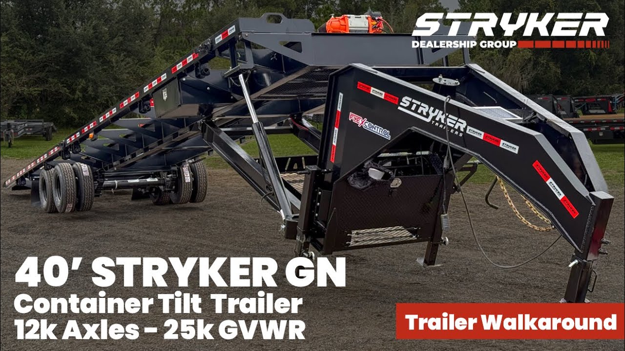 Stryker 40' SCT Gooseneck Container Tilt Trailer – (2) 12K Dual Axles