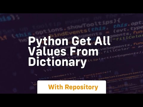 python get all values from dictionary