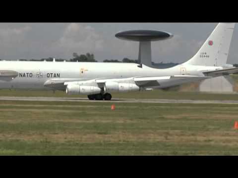 Boeing E-3A Sentry training at Pardubice Airport
