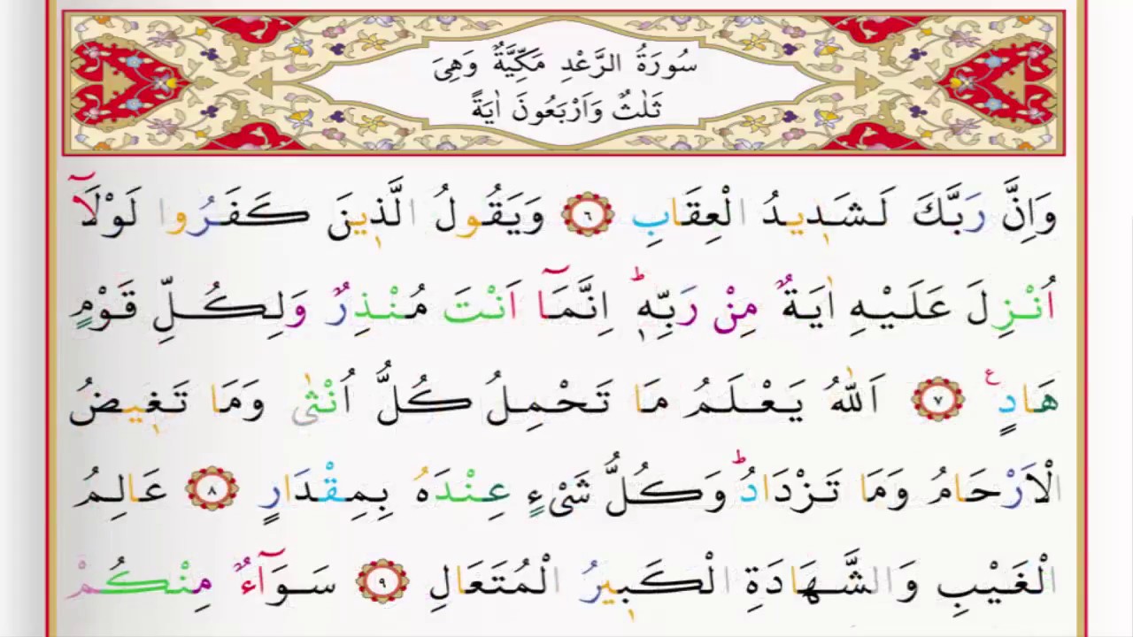 Surah 13 Ar Ra d By Saad Al Ghamdi